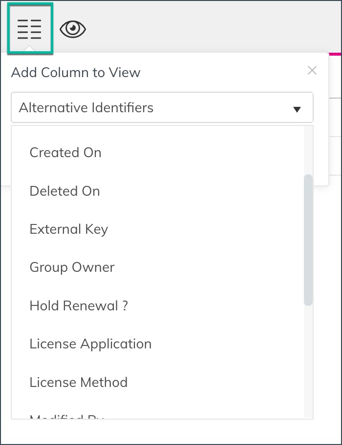 Table View – Thentia